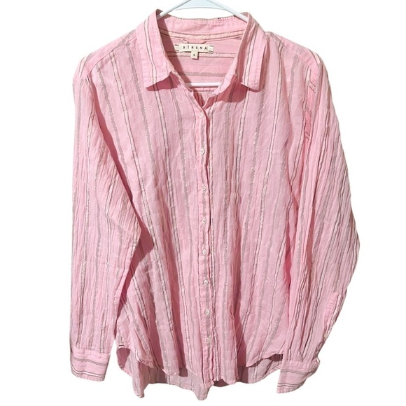 XiRENA | Tops | Xirena Beau Metallic Striped Button Down Shirt | Poshmark